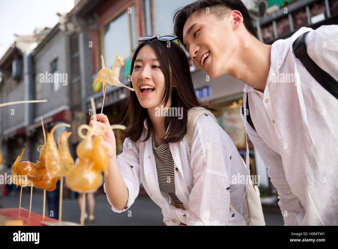 Happy couples with sugar Stock Photo - Alamy