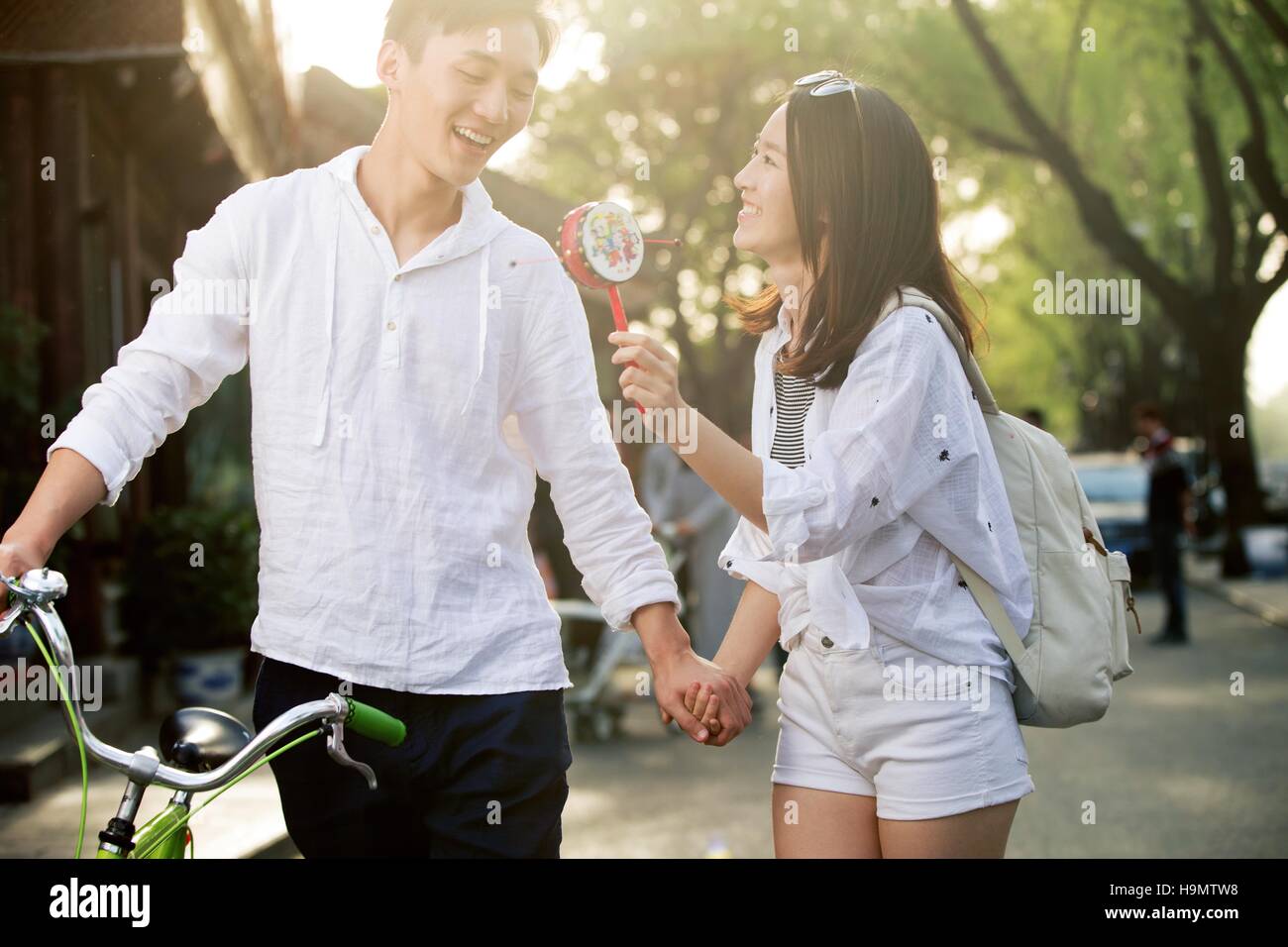 Happy couples on a date Stock Photo - Alamy