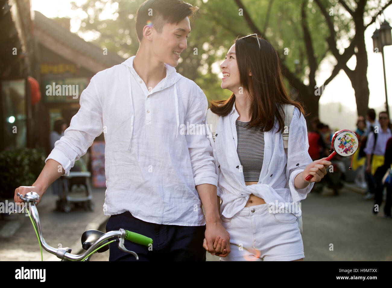 Happy couples on a date Stock Photo - Alamy