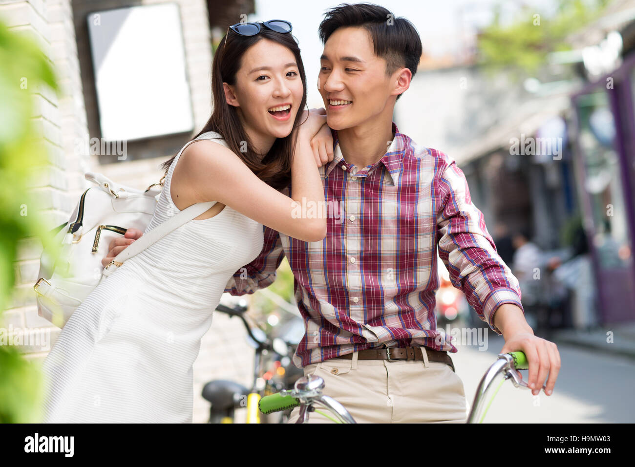 Happy couples on a date Stock Photo - Alamy