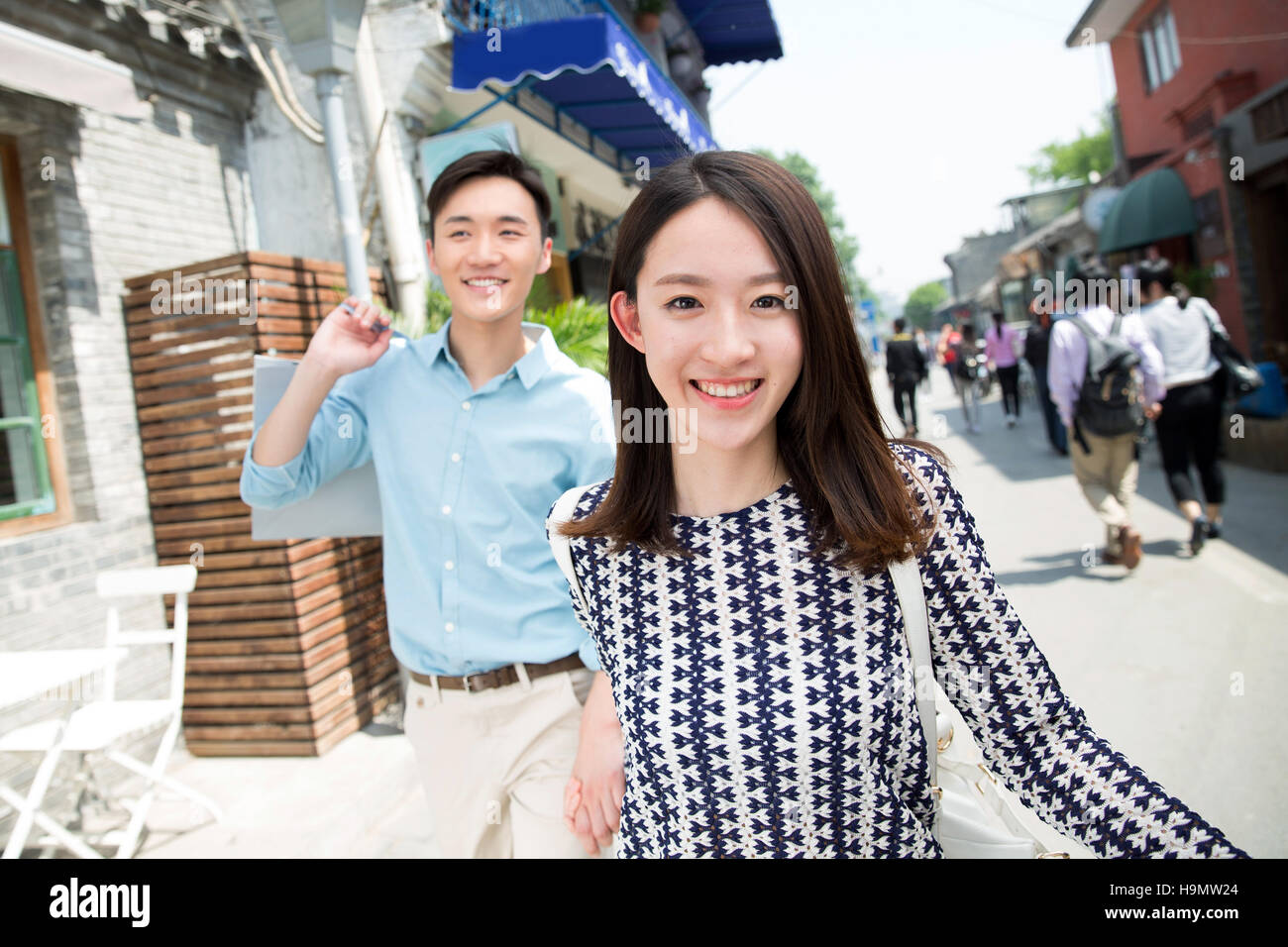 Happy couples on a date Stock Photo - Alamy