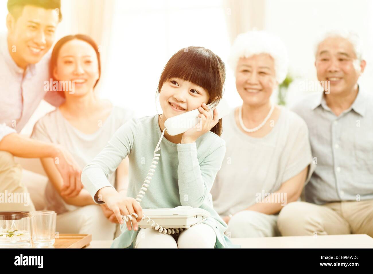 Happy family life Stock Photo - Alamy