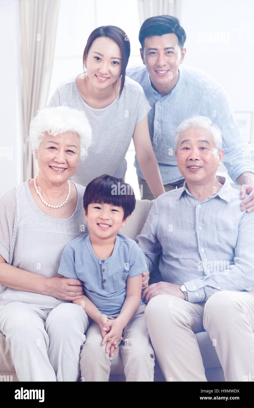 Happy family photo Stock Photo - Alamy