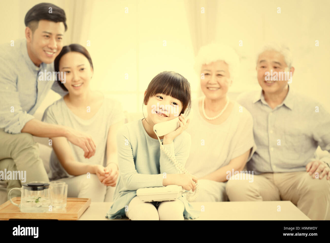 Happy family life Stock Photo - Alamy