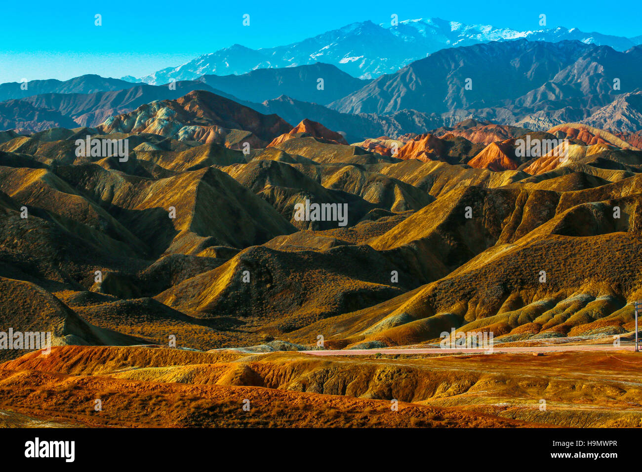 Landscape of Danxia, Zhangye, Gansu Province, China Stock Photo - Alamy
