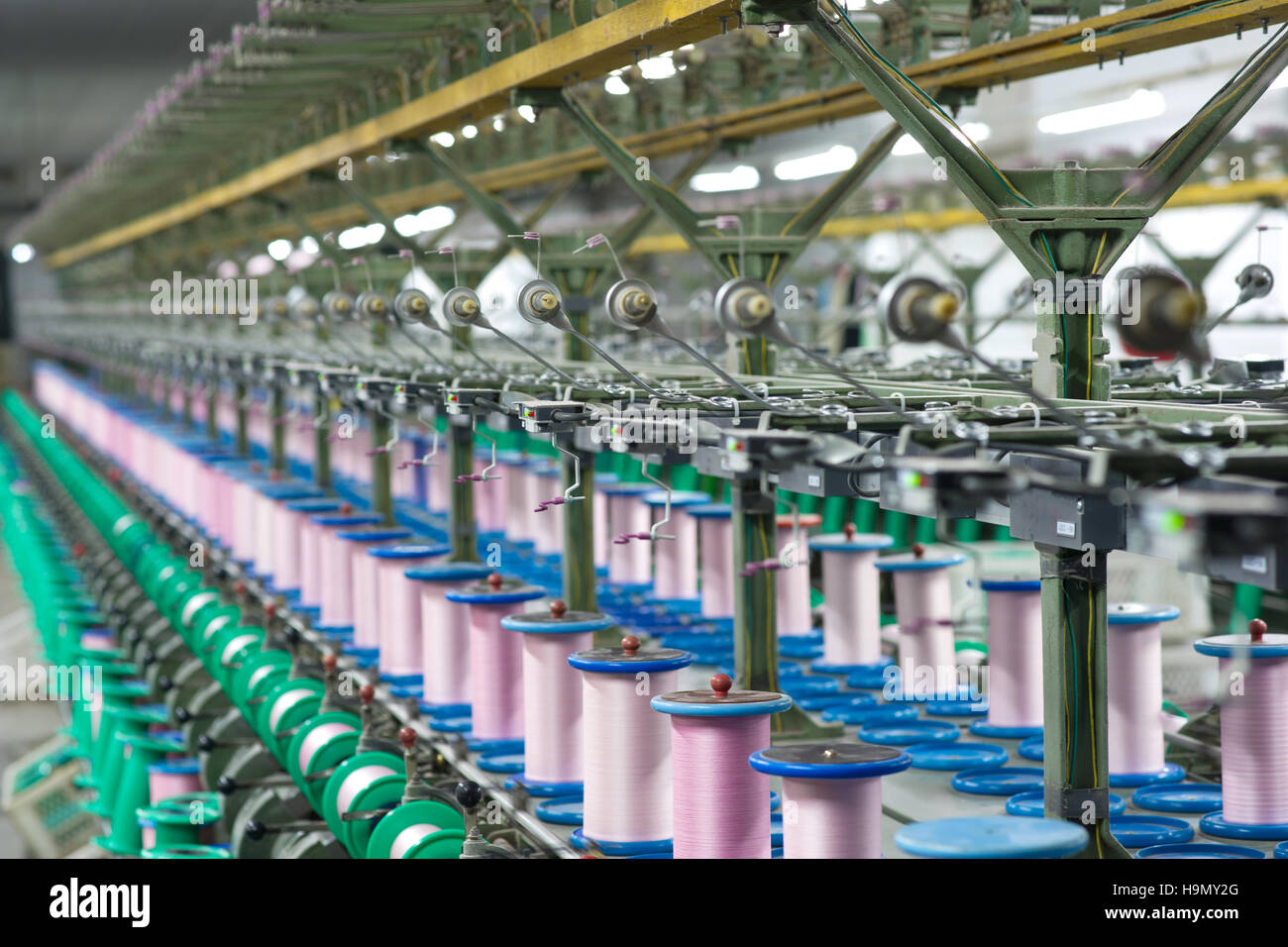 Silk reeling workshop Stock Photo - Alamy