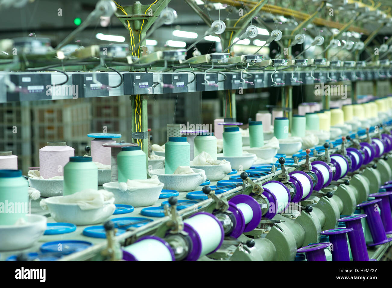 Silk reeling workshop Stock Photo - Alamy