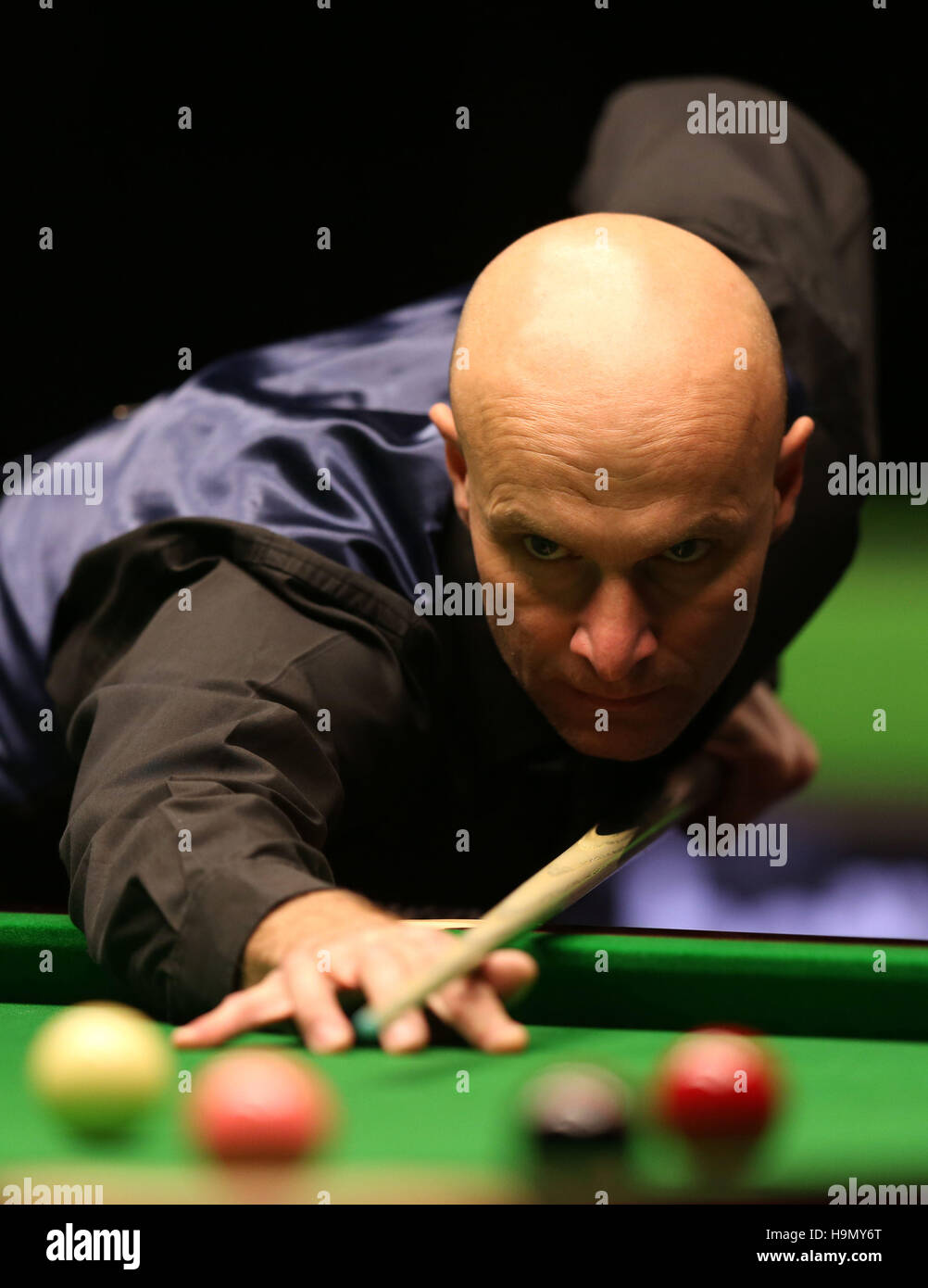 Andy Hicks in action during his first round match against Mark Selby ...