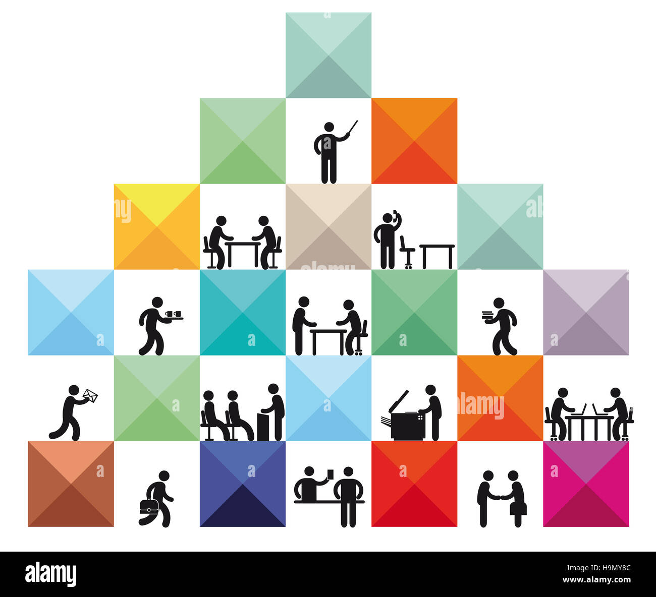 Workplace pictogram hi-res stock photography and images - Alamy