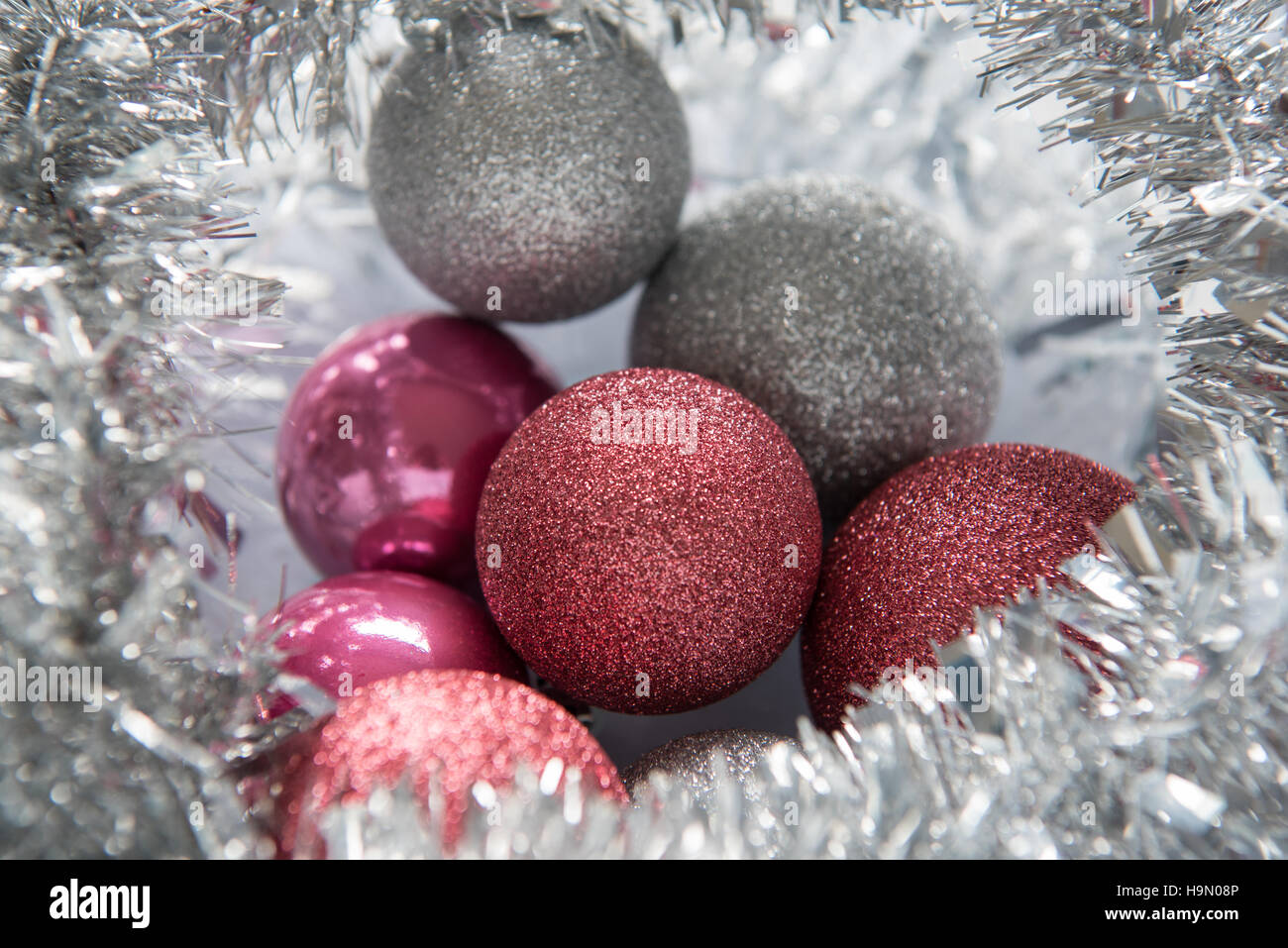 Sparkling christmas tinsel decoration hi-res stock photography and ...