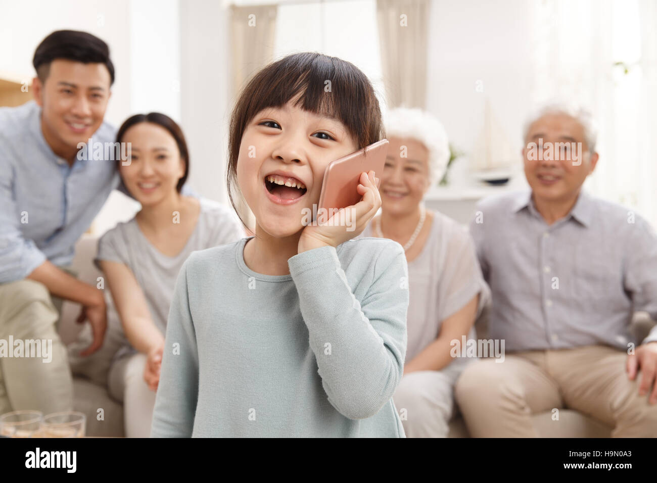 Happy family life Stock Photo - Alamy
