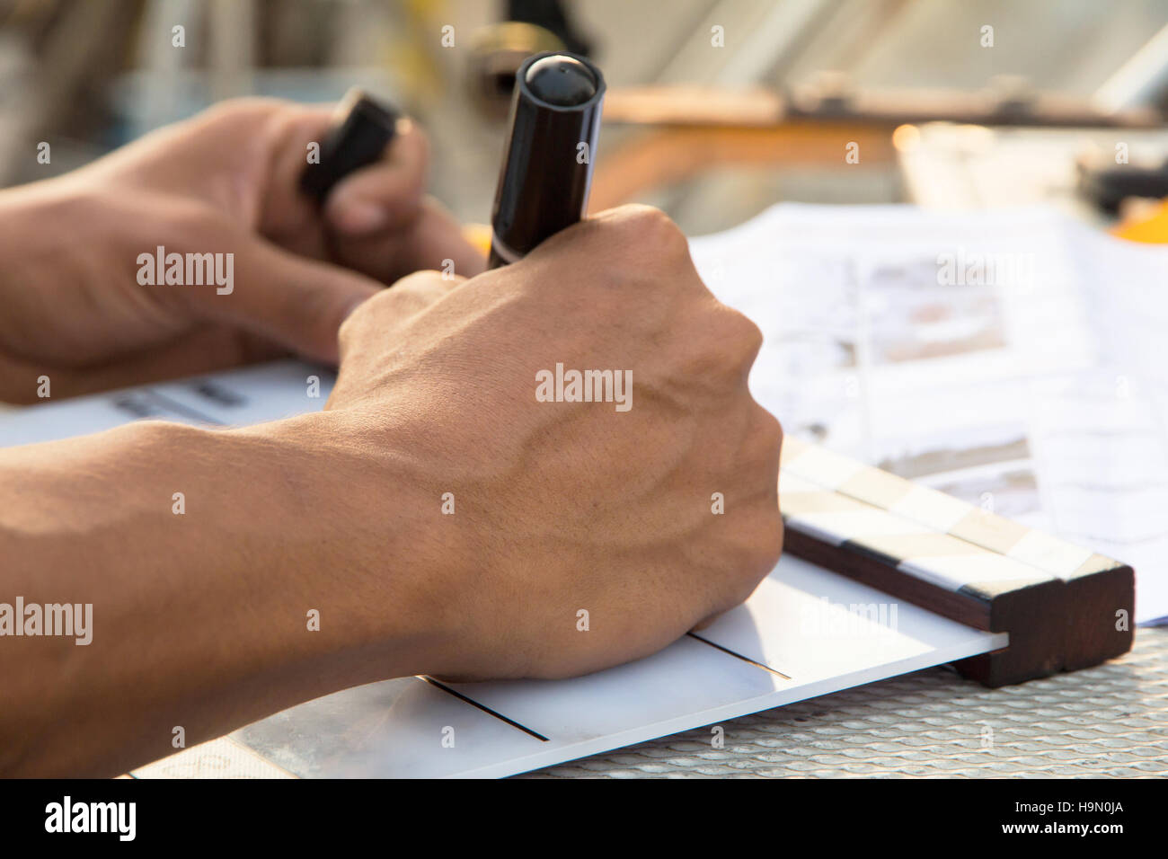 Labeling the Slate Stock Photo - Alamy
