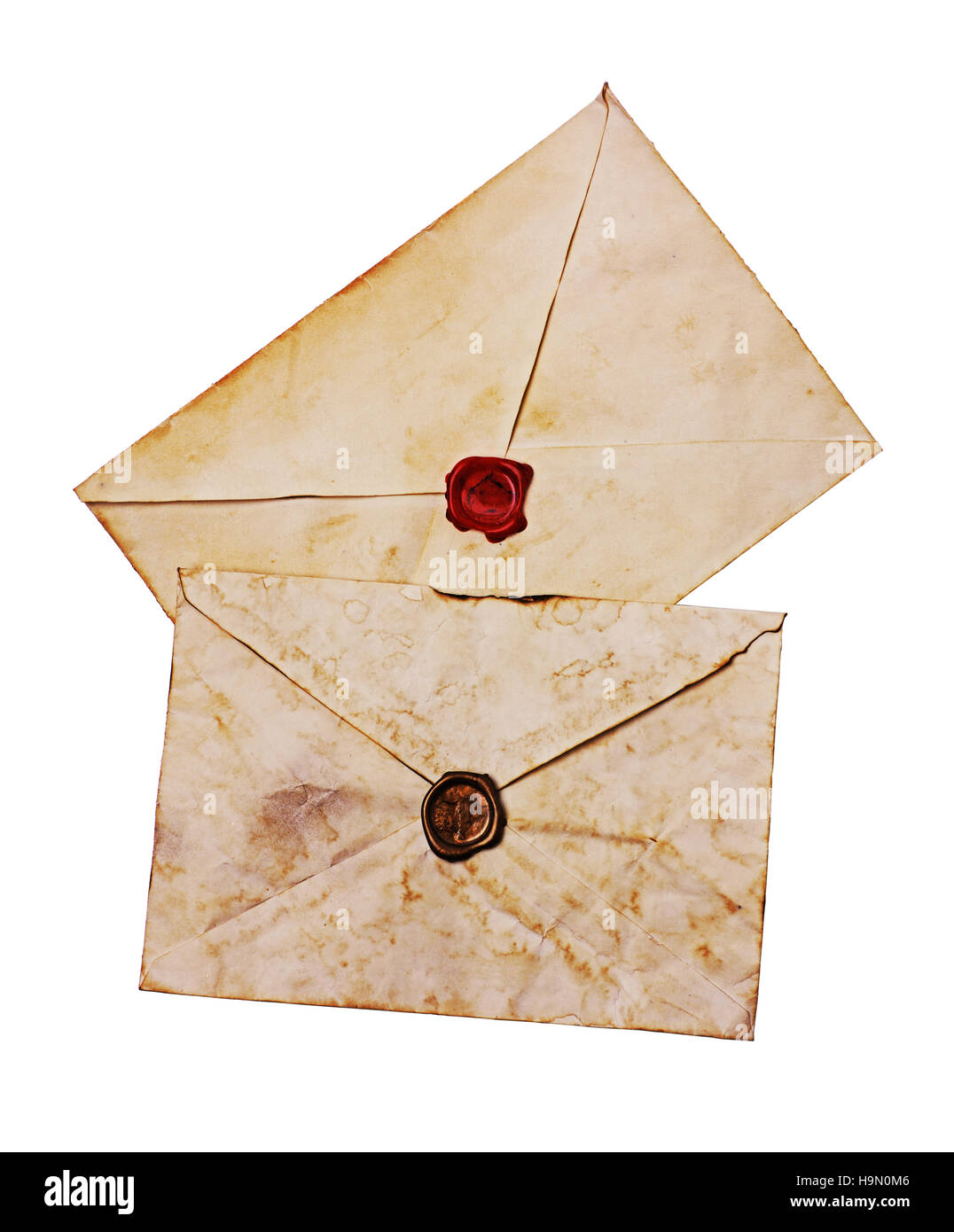 Vintage paper beige envelopes hi-res stock photography and images - Alamy