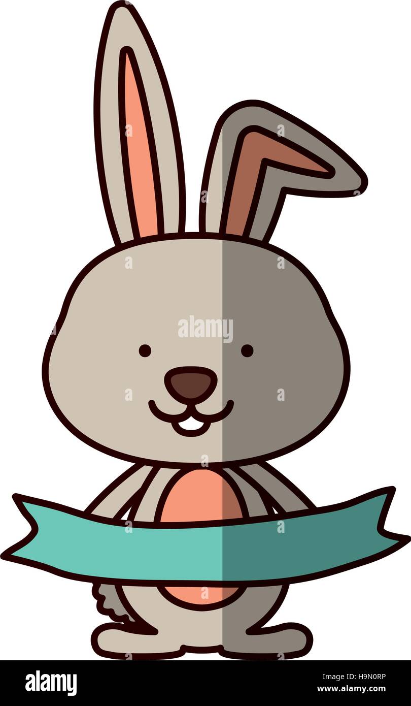 Rabbit cartoon icon. Animal cute adorable creature and friendly theme ...