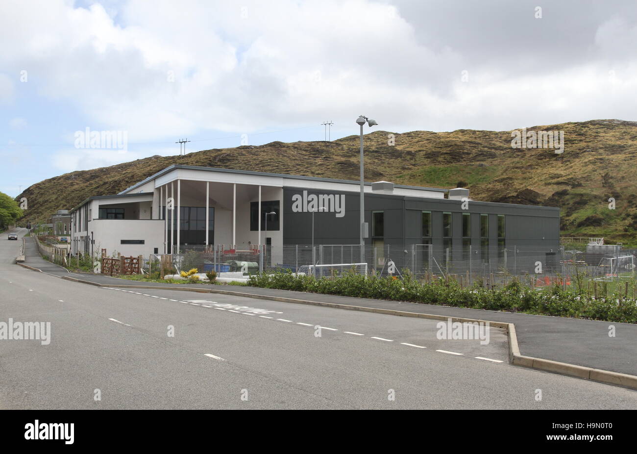 Exterior of Sir E Scott School Tarbert Isle of Harris Scotland May 2014 ...