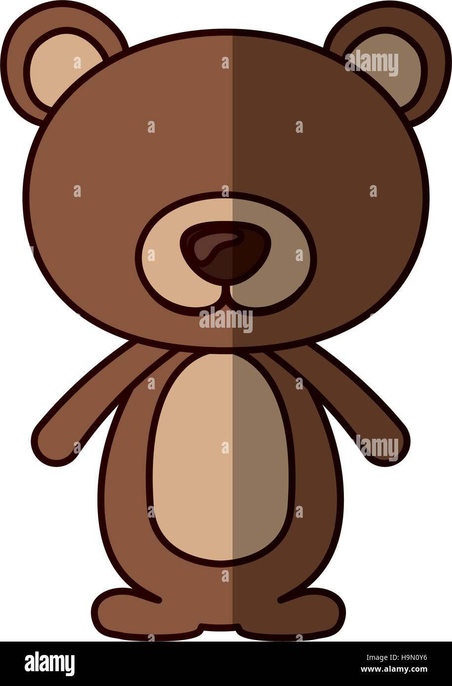 Bear cartoon icon. Animal cute adorable creature and friendly theme ...