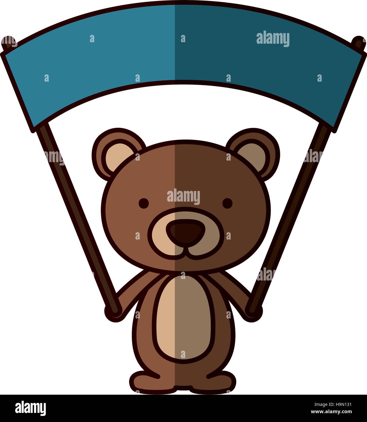 Bear cartoon icon. Animal cute adorable creature and friendly theme ...