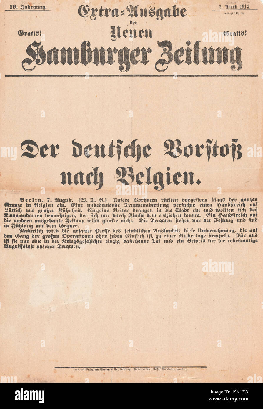 German invasion belgium 1914 hi-res stock photography and images - Alamy