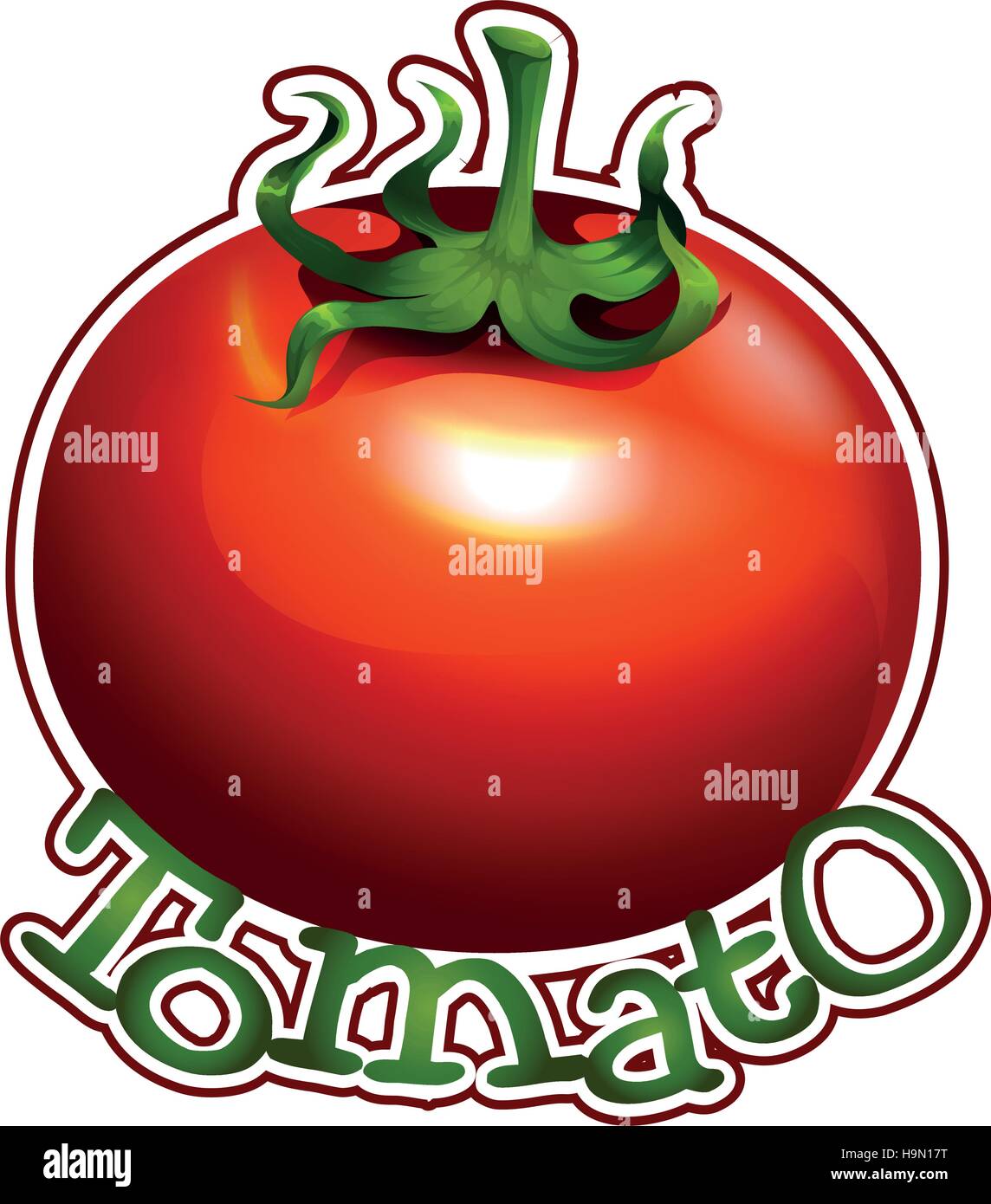 Font design with fresh tomato illustration Stock Vector Image & Art - Alamy