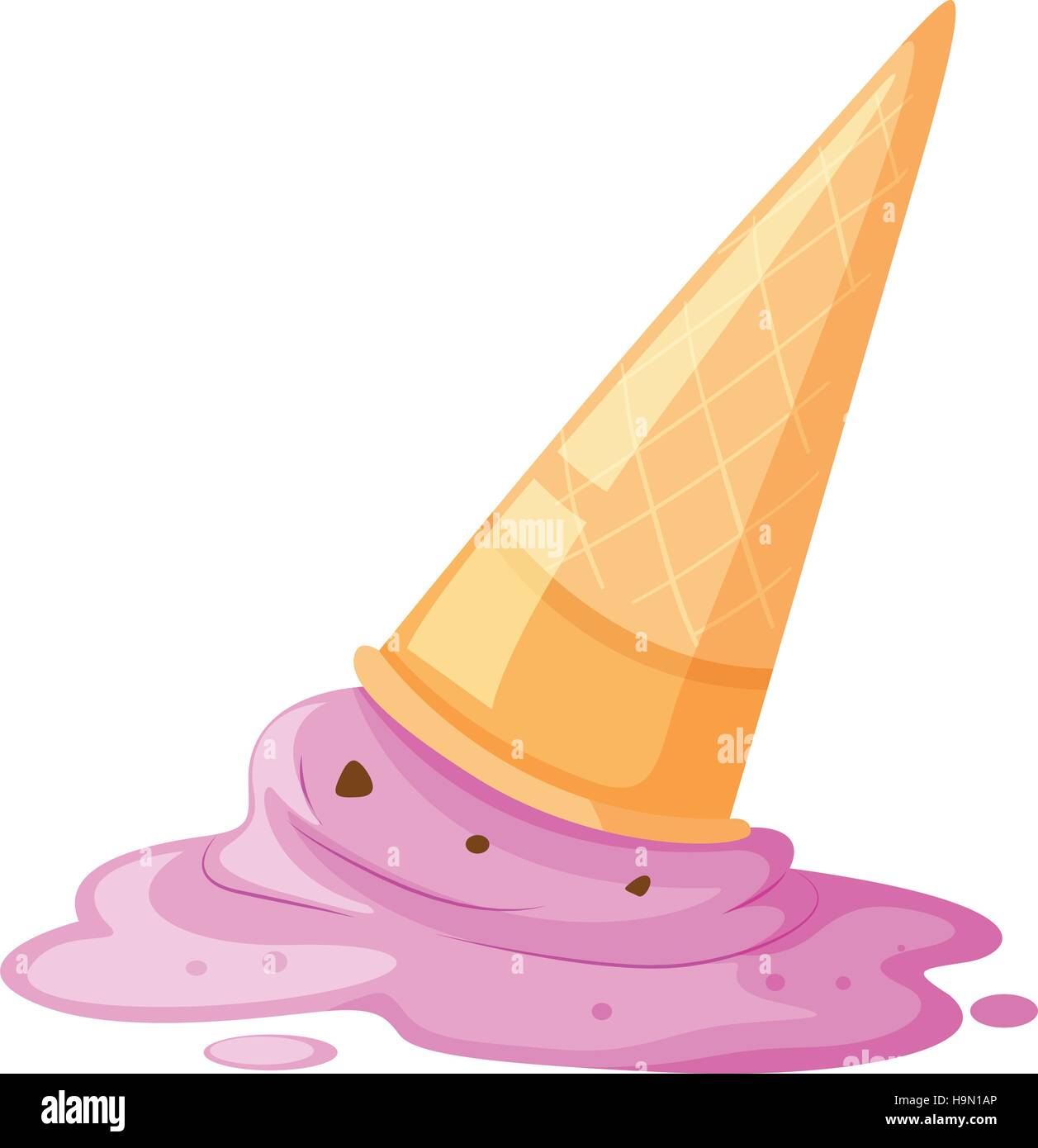 Melting Ice Cream Cone Drawing