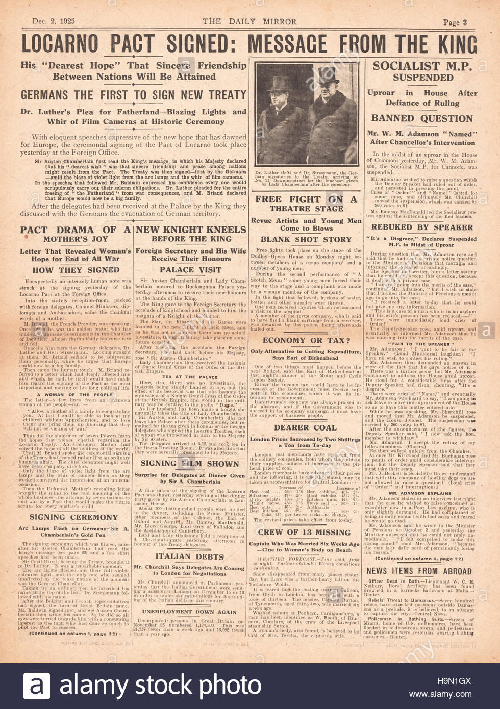 Locarno Treaty Stock Photos & Locarno Treaty Stock Images - Alamy