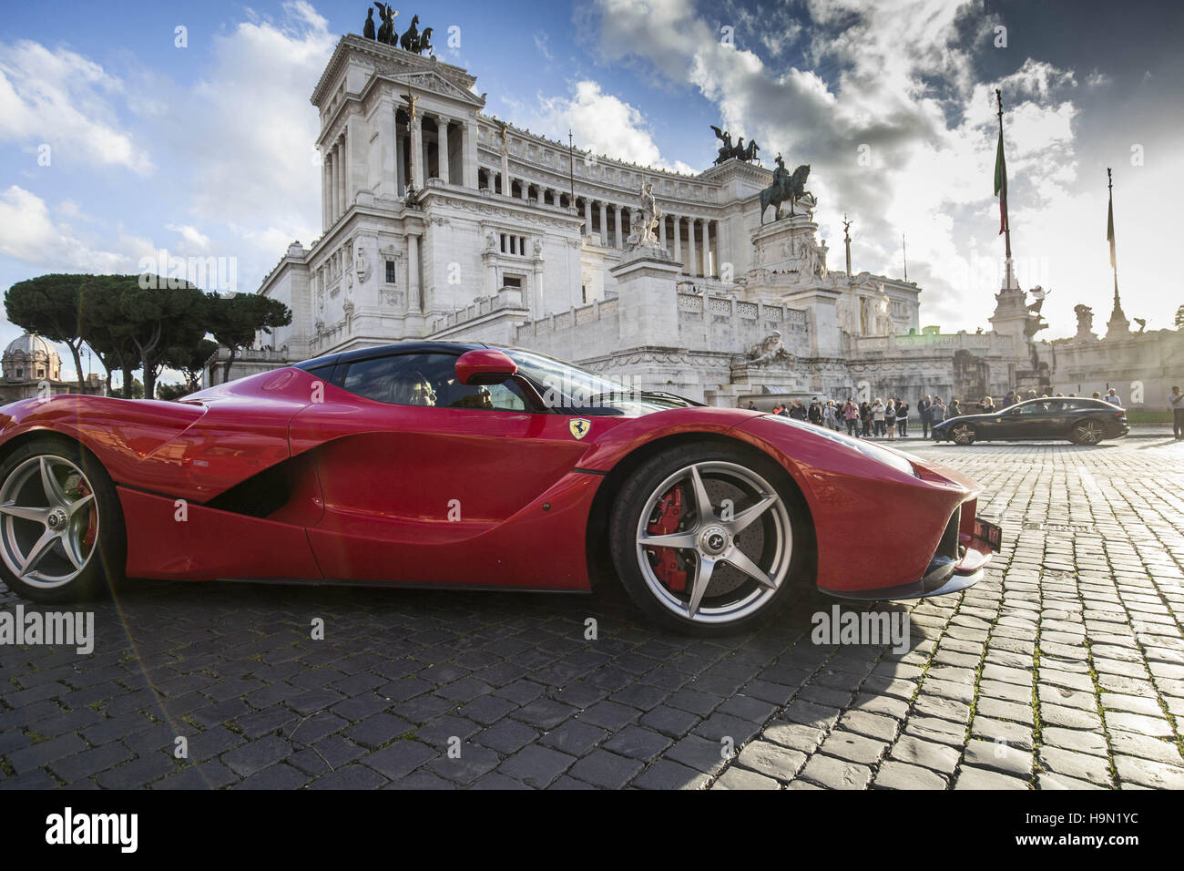 The Ferrari Store reopening on Via Tomacelli in Rome, Italy, after a ...