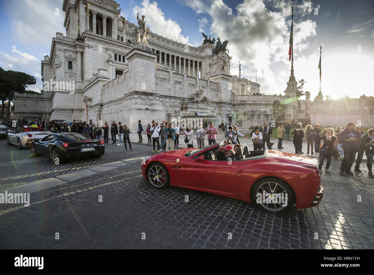 The Ferrari Store reopening on Via Tomacelli in Rome, Italy, after a ...
