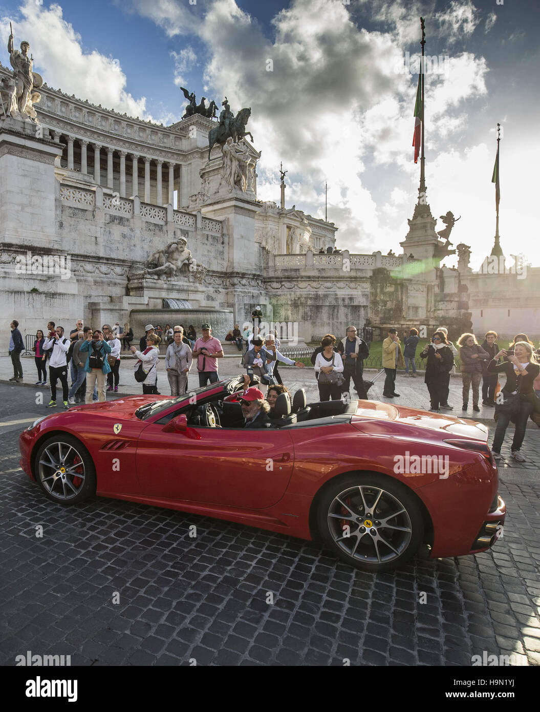 The Ferrari Store reopening on Via Tomacelli in Rome, Italy, after a ...