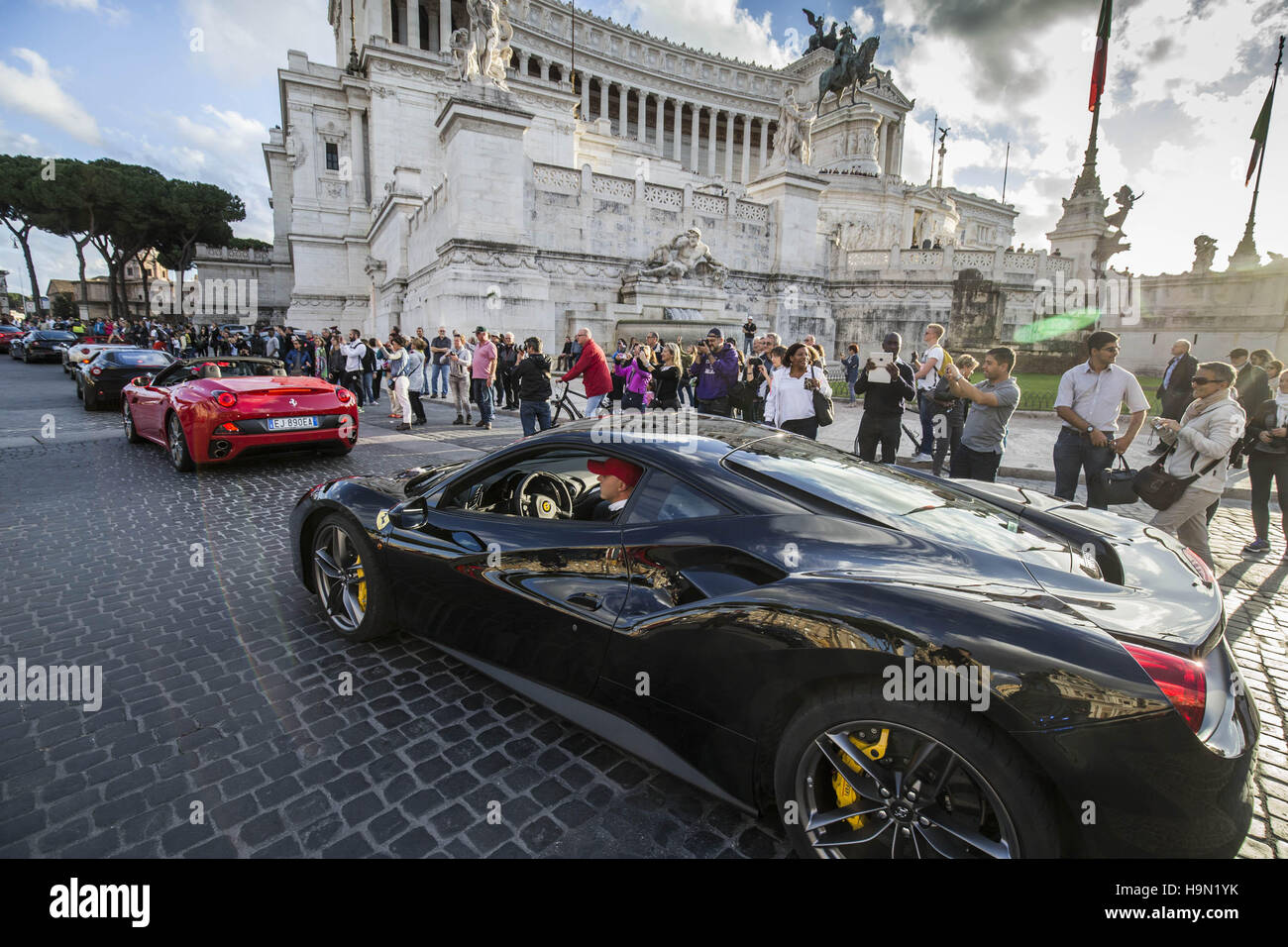 The Ferrari Store reopening on Via Tomacelli in Rome, Italy, after a ...