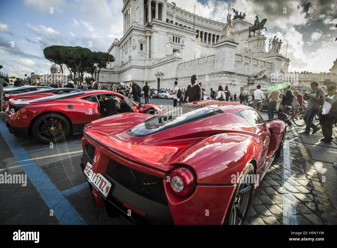 The Ferrari Store reopening on Via Tomacelli in Rome, Italy, after a ...
