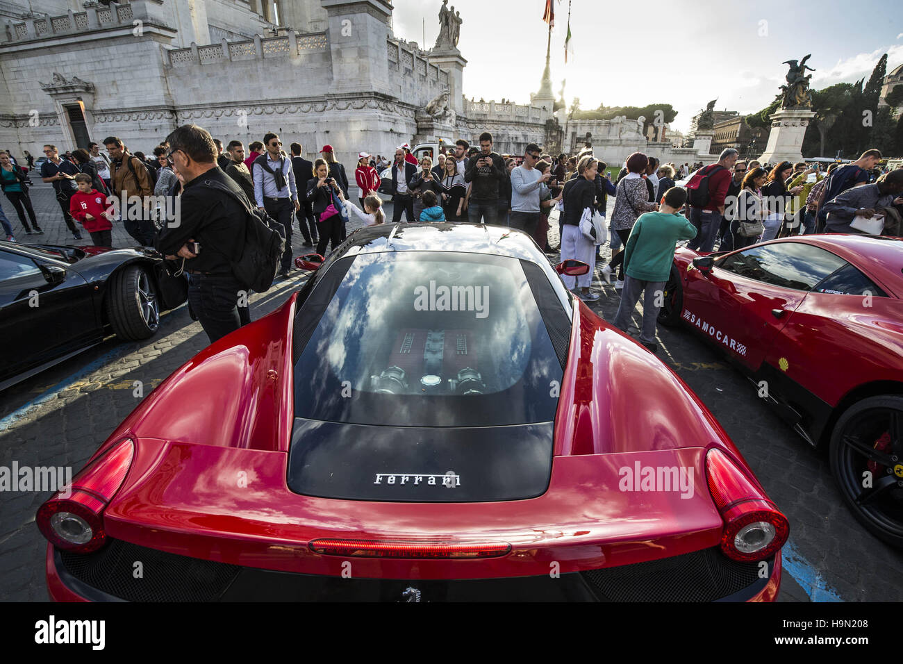 The Ferrari Store reopening on Via Tomacelli in Rome, Italy, after a ...
