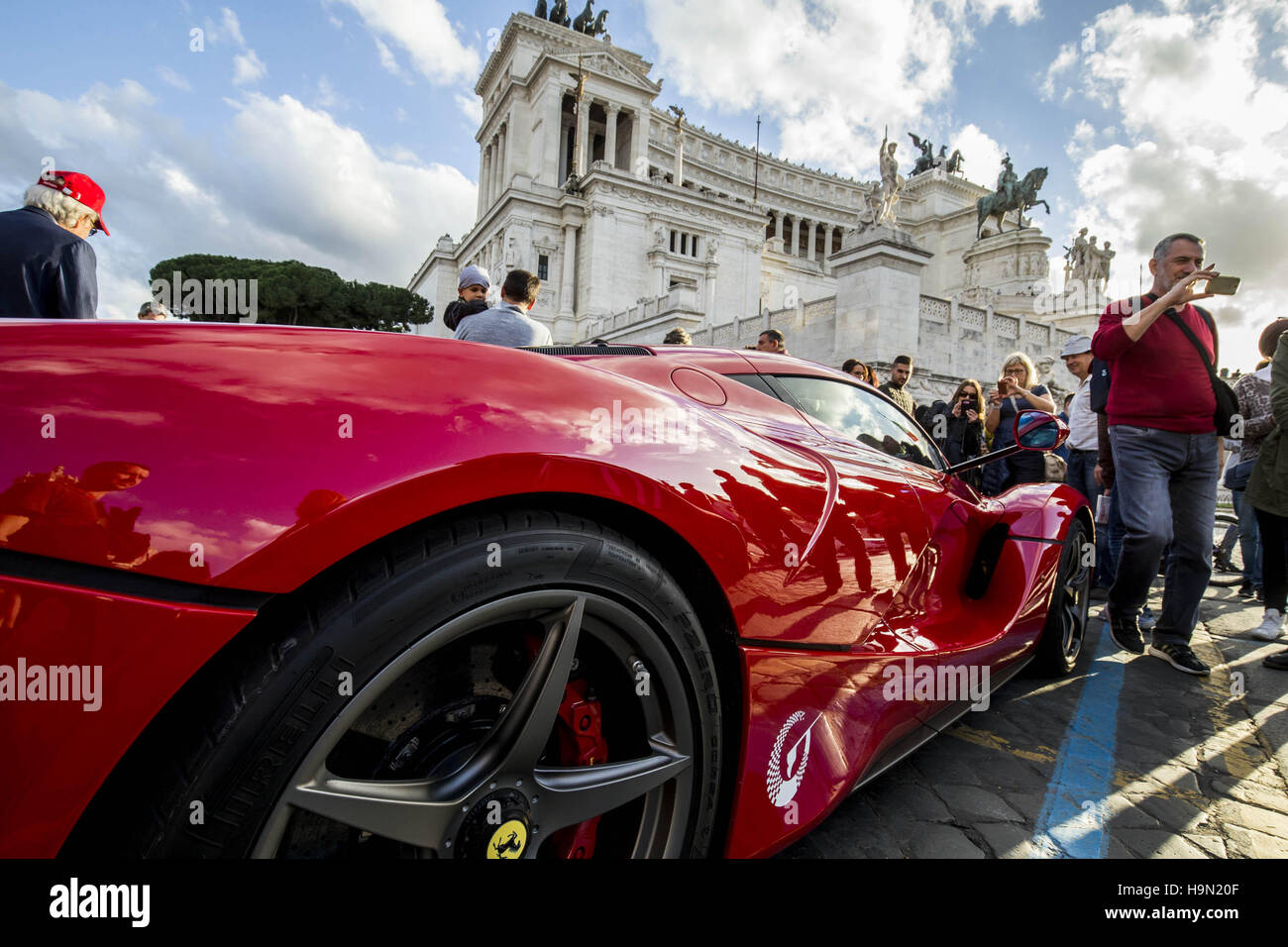 The Ferrari Store reopening on Via Tomacelli in Rome, Italy, after a ...