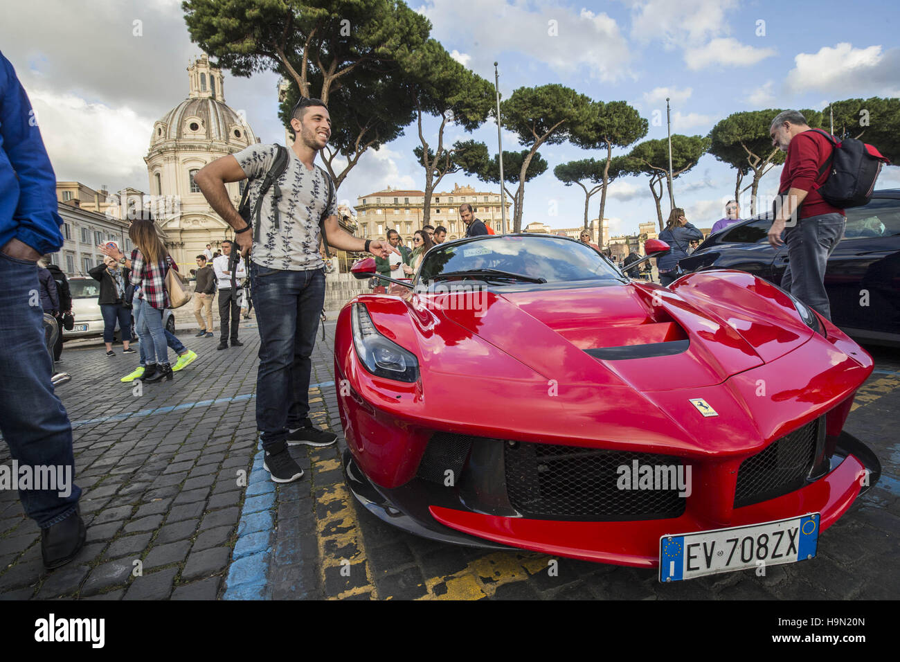 The Ferrari Store reopening on Via Tomacelli in Rome, Italy, after a ...