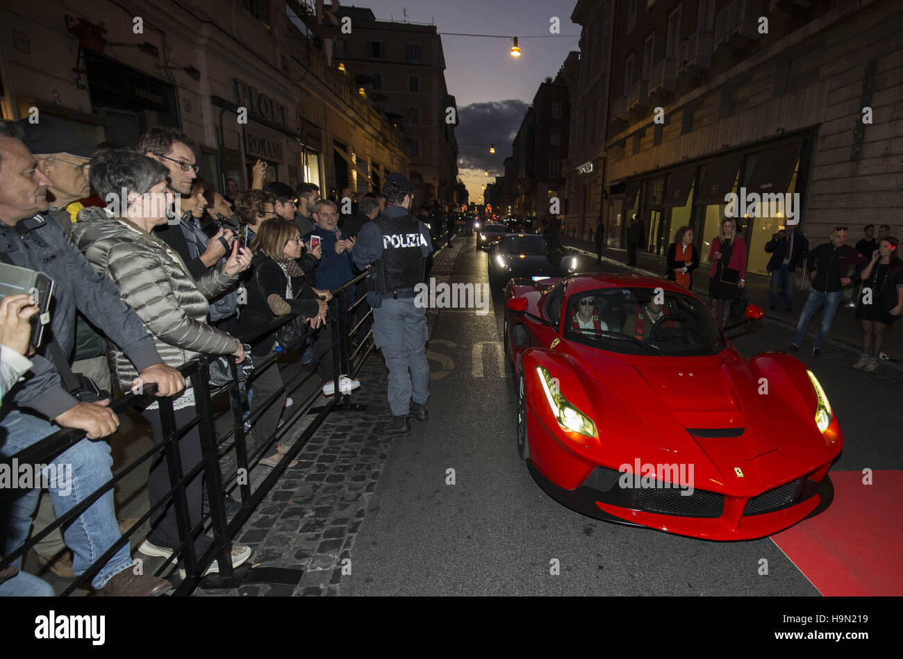 The Ferrari Store reopening on Via Tomacelli in Rome, Italy, after a ...