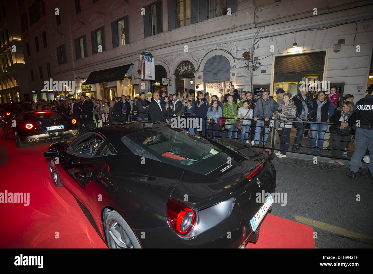 The Ferrari Store reopening on Via Tomacelli in Rome, Italy, after a ...