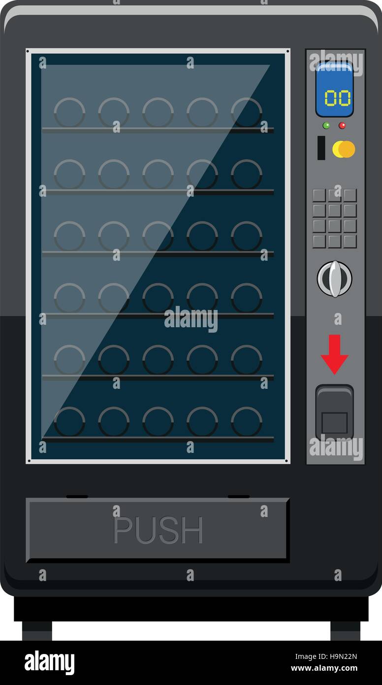 Vending machine with no drinks illustration Stock Vector Image & Art ...