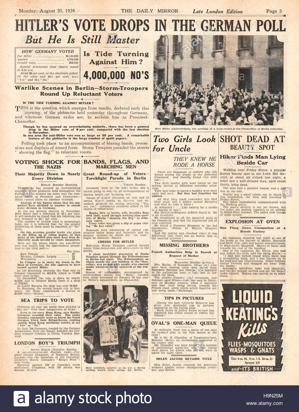 Nazis And Hitler 1934 Stock Photos & Nazis And Hitler 1934 Stock Images ...