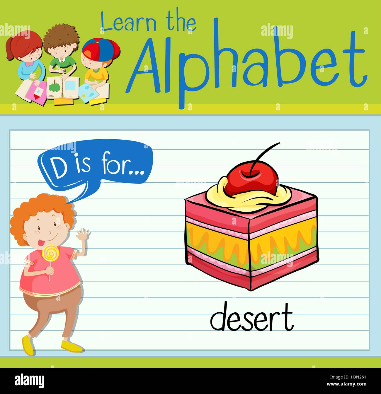 Flashcard letter D is for desert illustration Stock Vector Image & Art ...