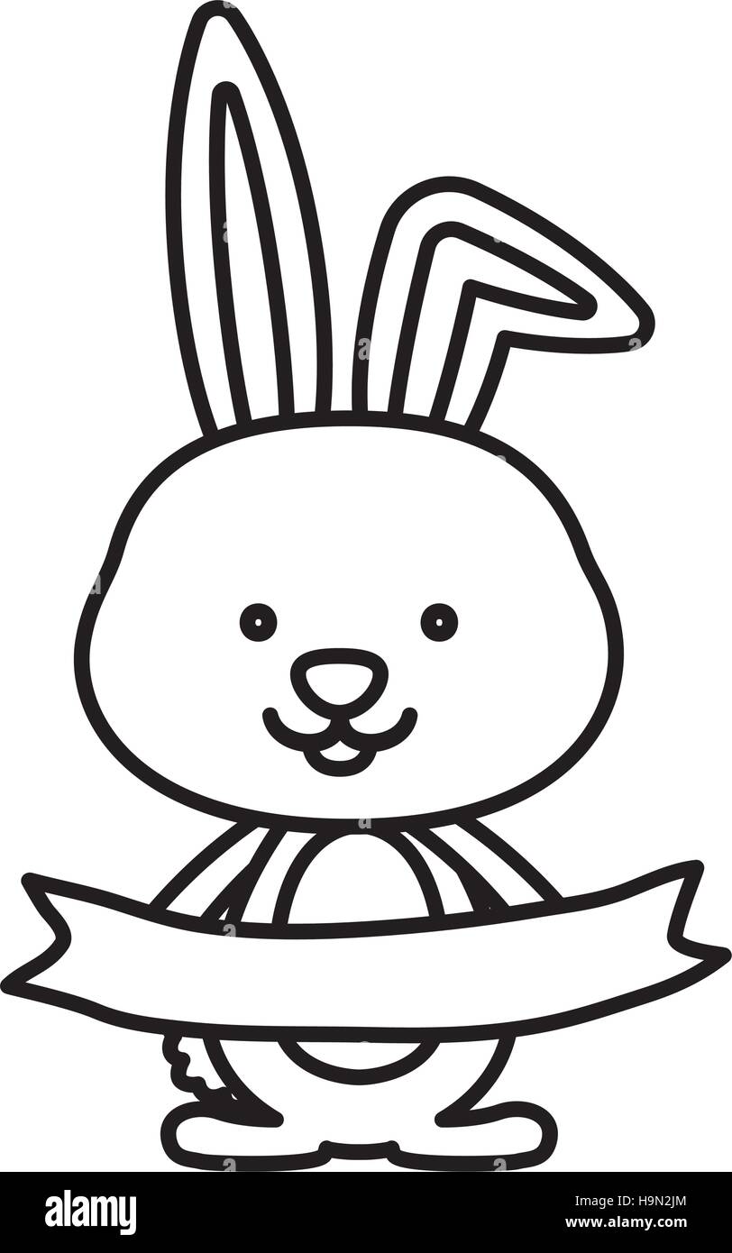 Rabbit cartoon icon. Animal cute adorable creature and friendly theme ...