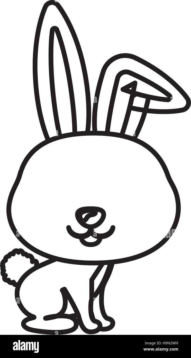 Rabbit cartoon icon. Animal cute adorable creature and friendly theme ...