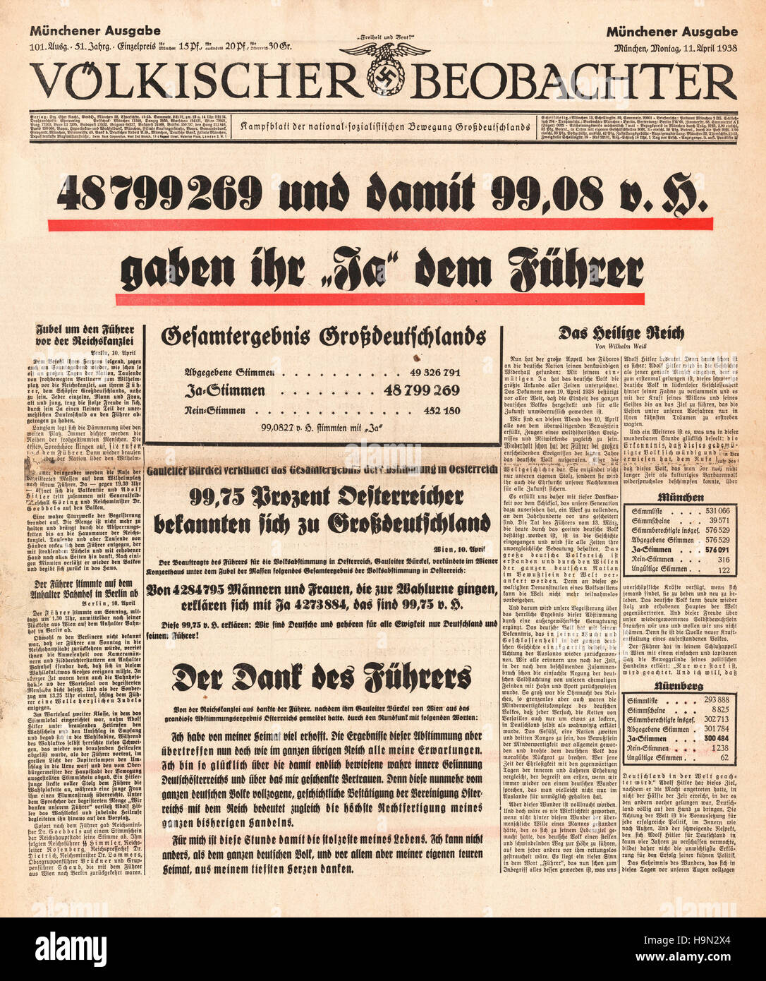 Völkischer Beobachter High Resolution Stock Photography and Images - Alamy