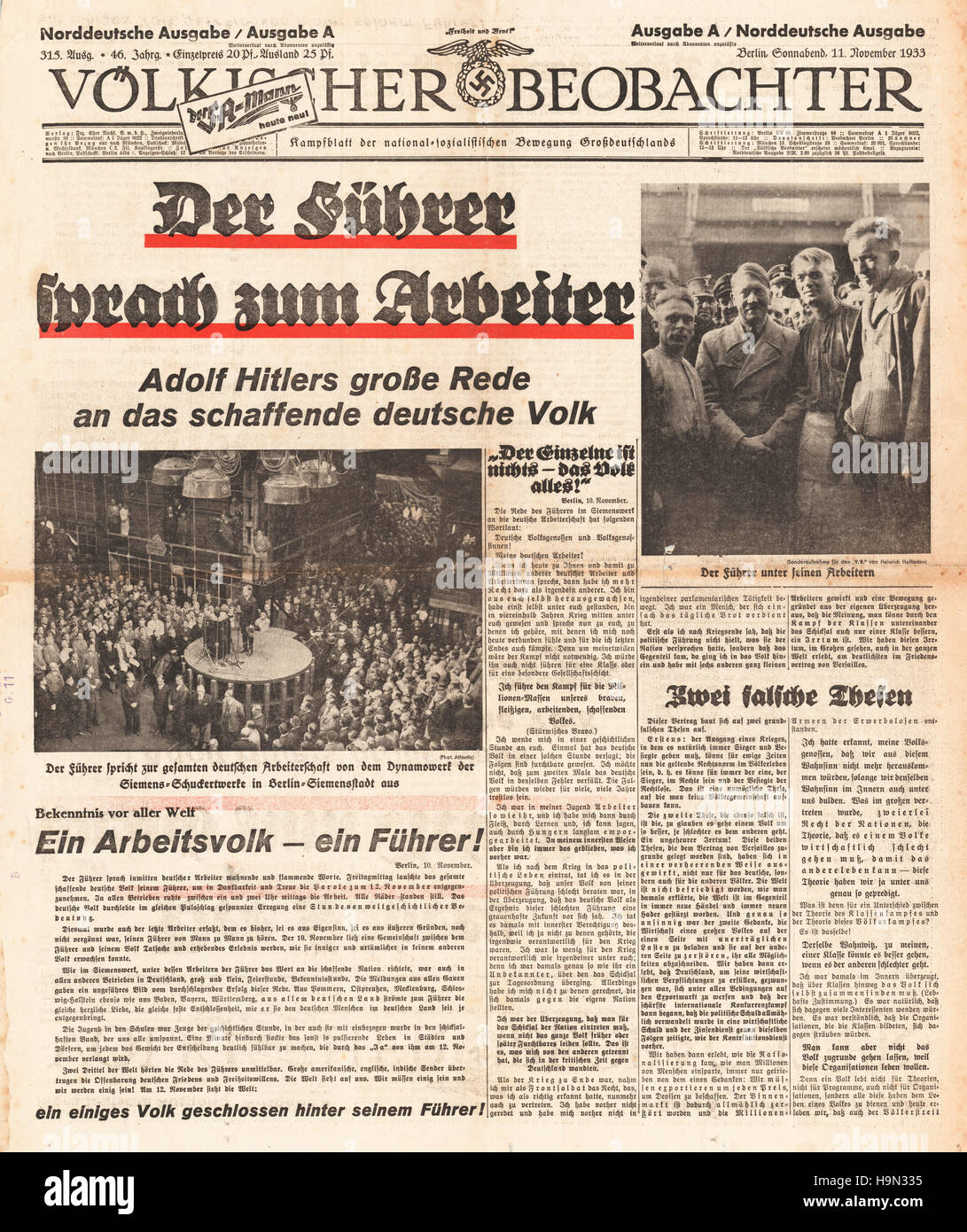 Völkischer beobachter hitler hi-res stock photography and images - Alamy