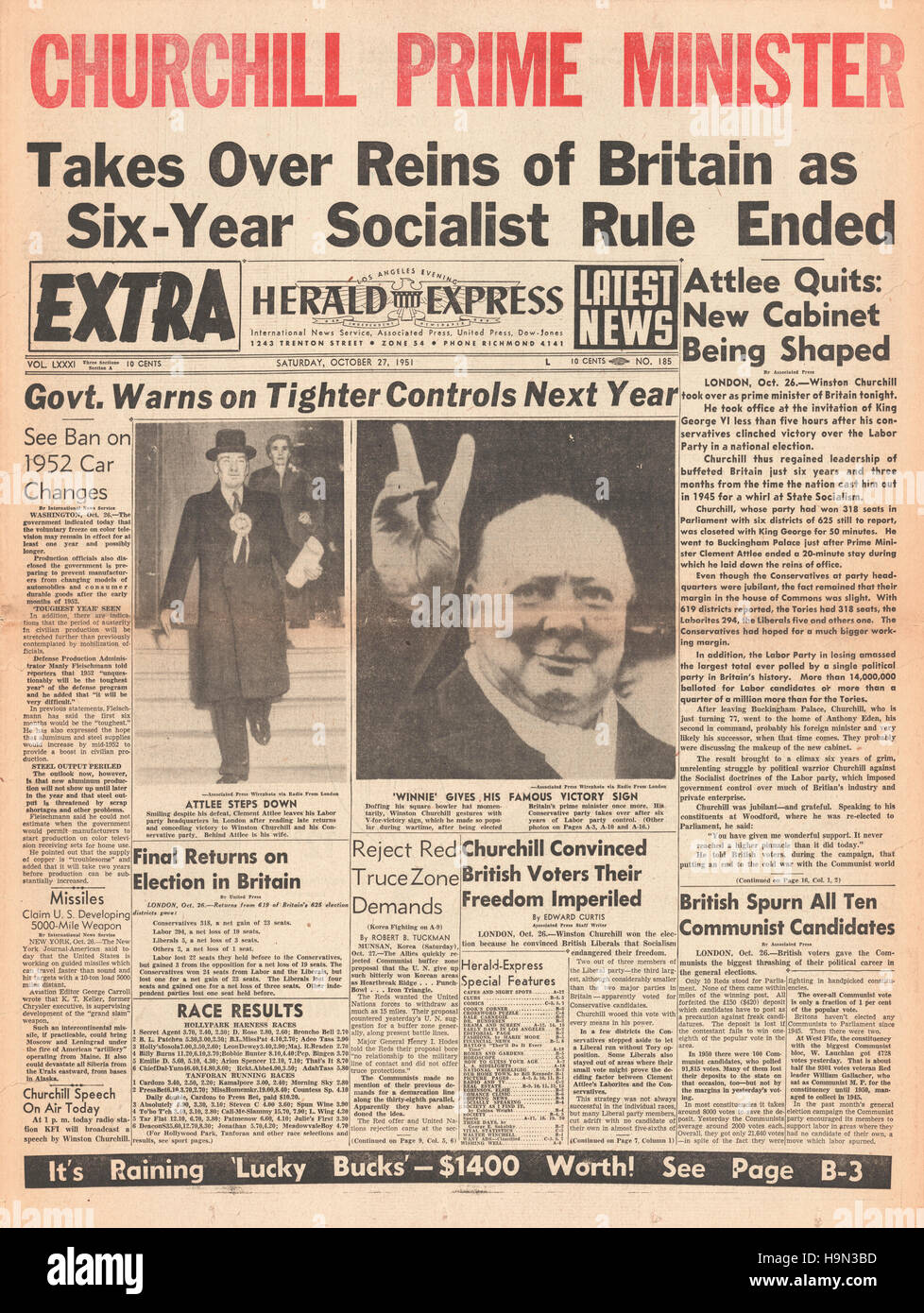 Winston churchill 1945 election hi-res stock photography and images - Alamy