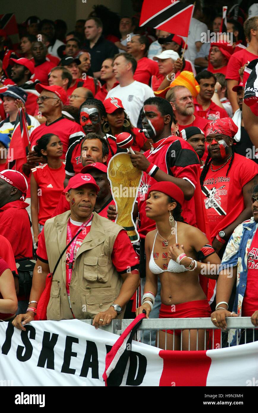 TRINIDAD & TOBAGO FANS ENGLAND V TRINIDAD & TOBAGO WORLD CUP NUREMBURG ...
