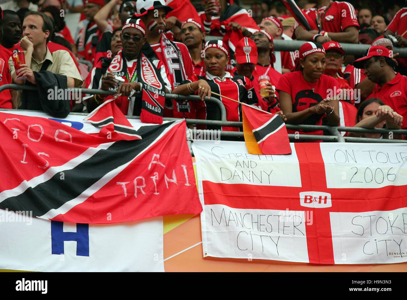 TRINIDAD & TOBAGO FANS ENGLAND V TRINIDAD & TOBAGO WORLD CUP NUREMBURG ...