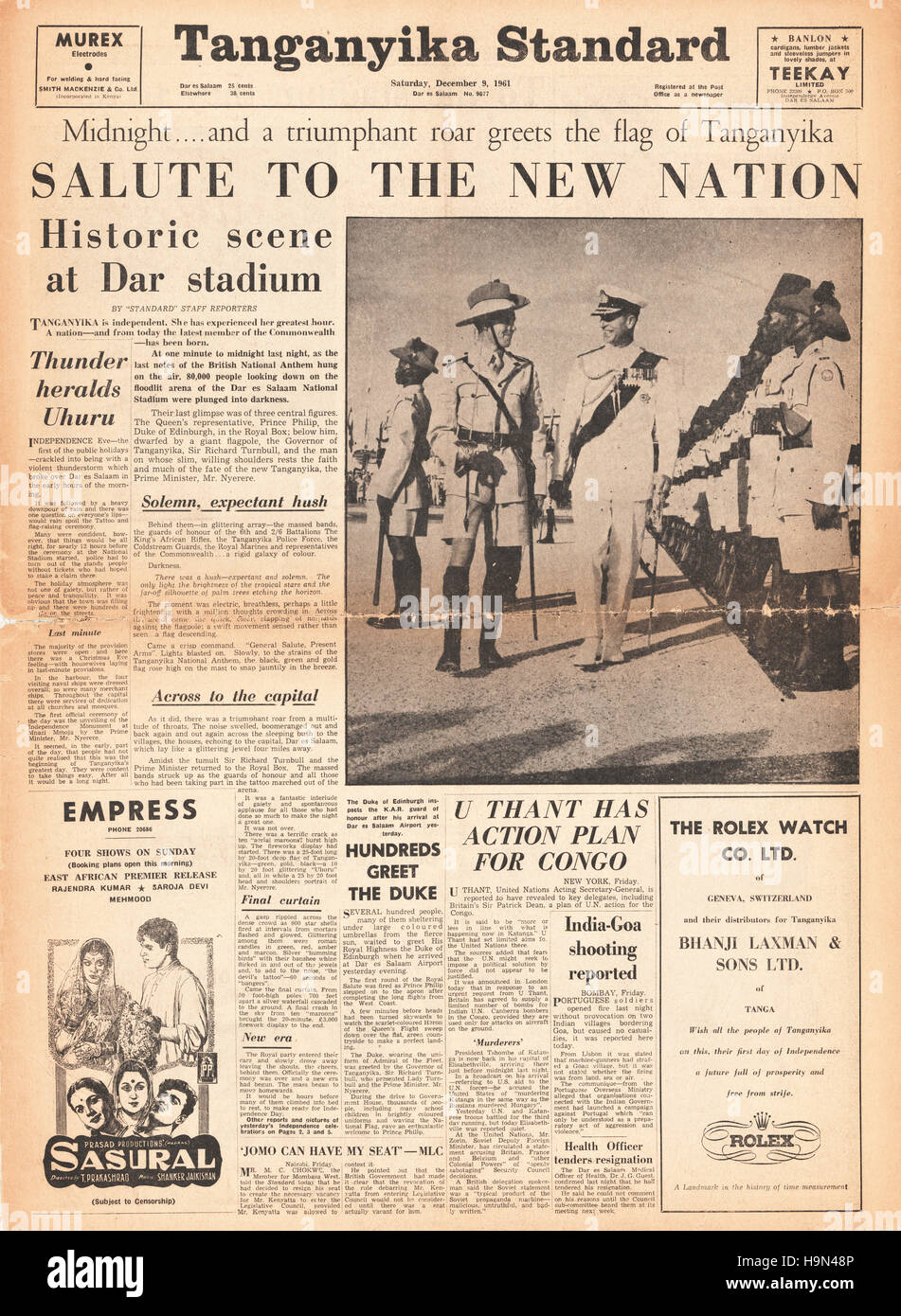 1961 Newspaper High Resolution Stock Photography and Images - Alamy