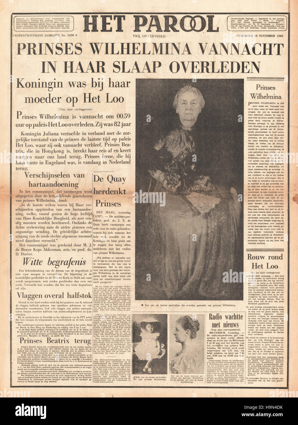 Princess wilhelmina hi-res stock photography and images - Alamy