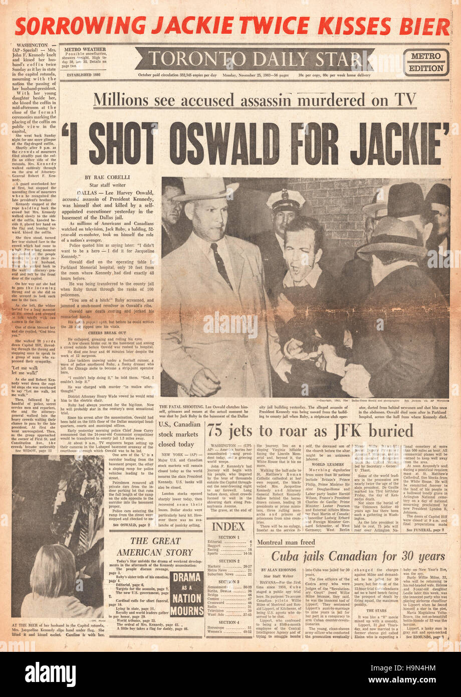1963 newspaper hi-res stock photography and images - Alamy