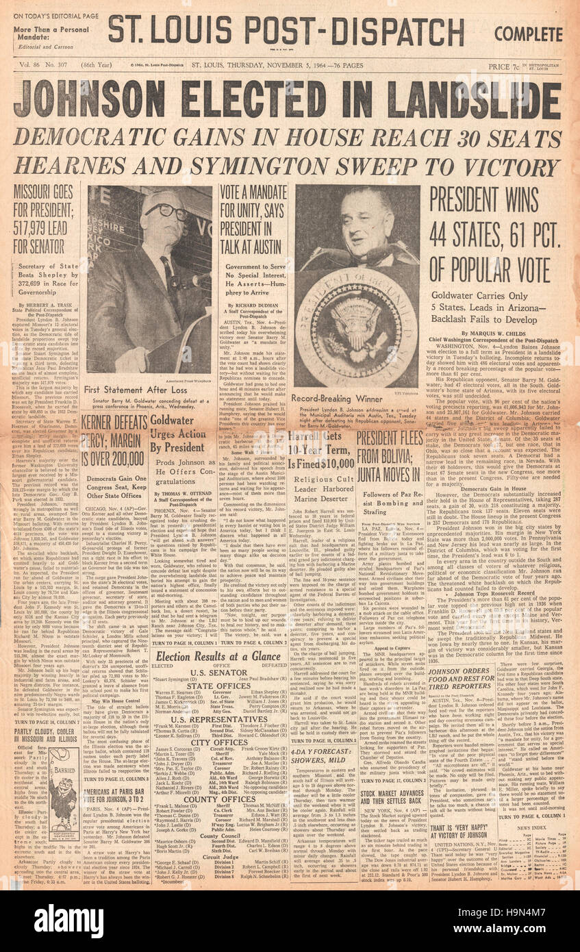 1964 election hi-res stock photography and images - Alamy