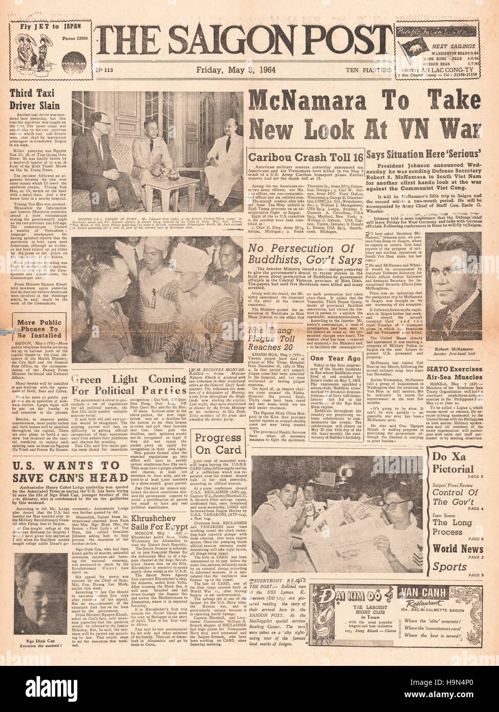 Vietnam war newspaper hi-res stock photography and images - Alamy